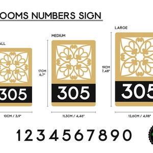 Room Number Sign Made of Wood and Acrylic for Hotel Signage, Apartment ...