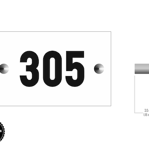Modern Acrylic Room Number Sign: Hotel, Apartment Door Signage - Etsy