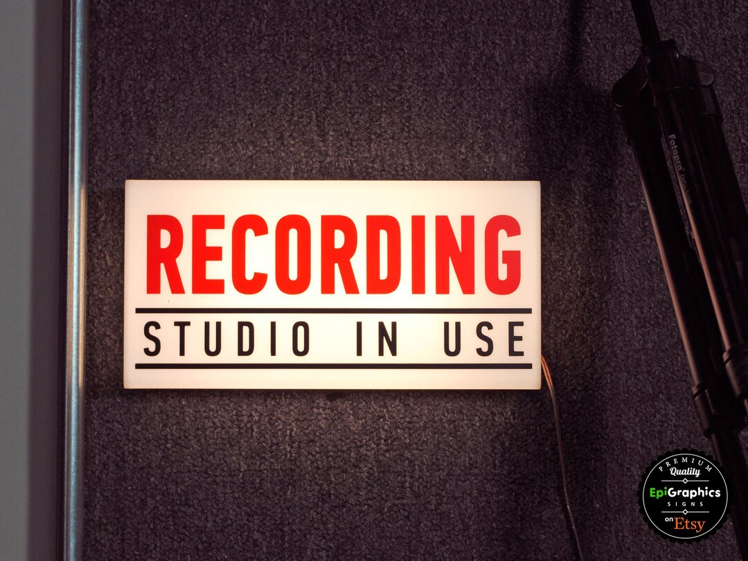 RECORDING Studio in Use Decorative Sign / Acrylic Lightbox - Etsy