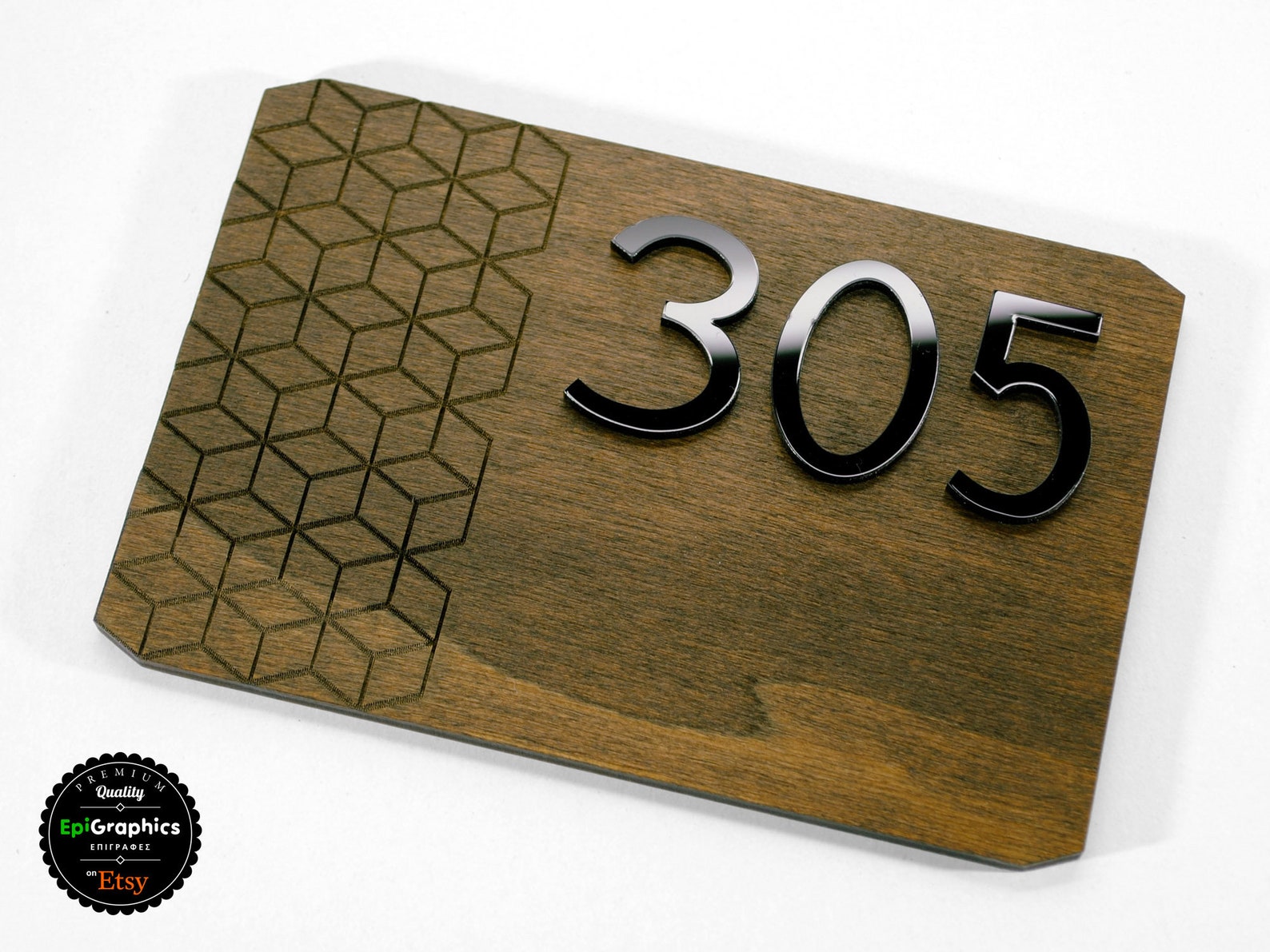 Wooden sign with acrylic numbers for Hotel signage / Room | Etsy