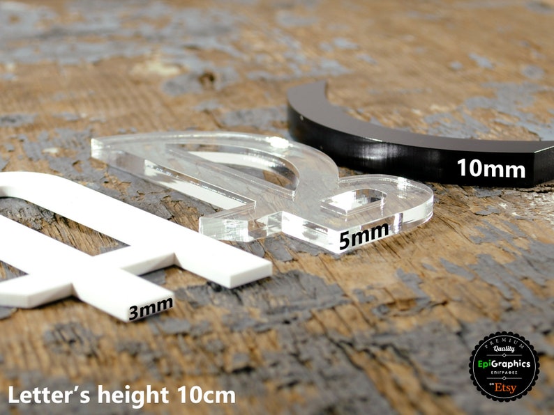 Acrylic Letters and Numbers 3mm / 5mm / 10mm | Etsy