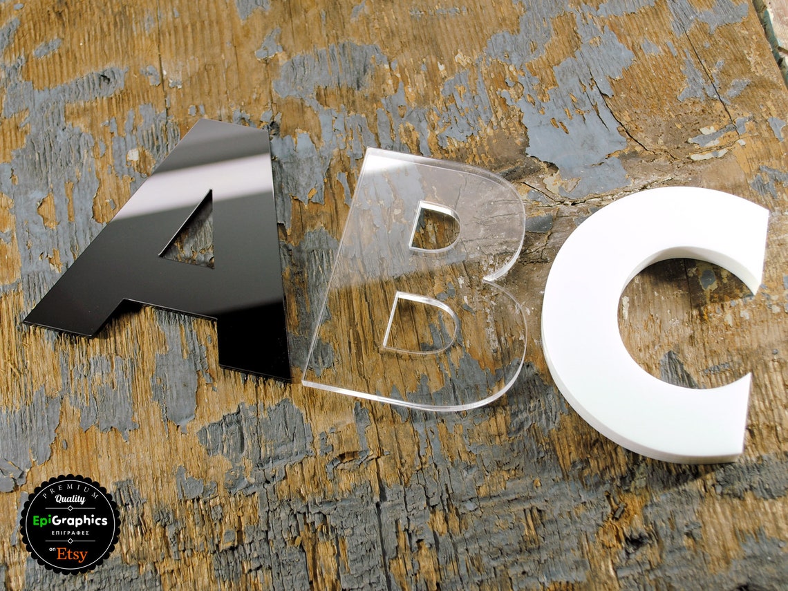 Acrylic Letters and Numbers 3mm / 5mm / 10mm - Etsy