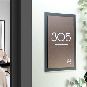 Room Number Sign for Hotel Signage Made of Acrylic, Apartment Door Sign ...