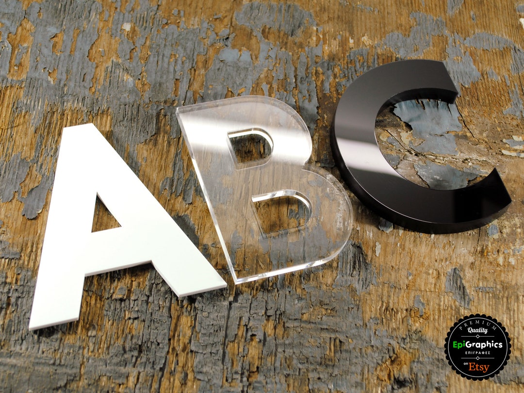 Acrylic Letters and Numbers 3mm / 5mm / 10mm - Etsy