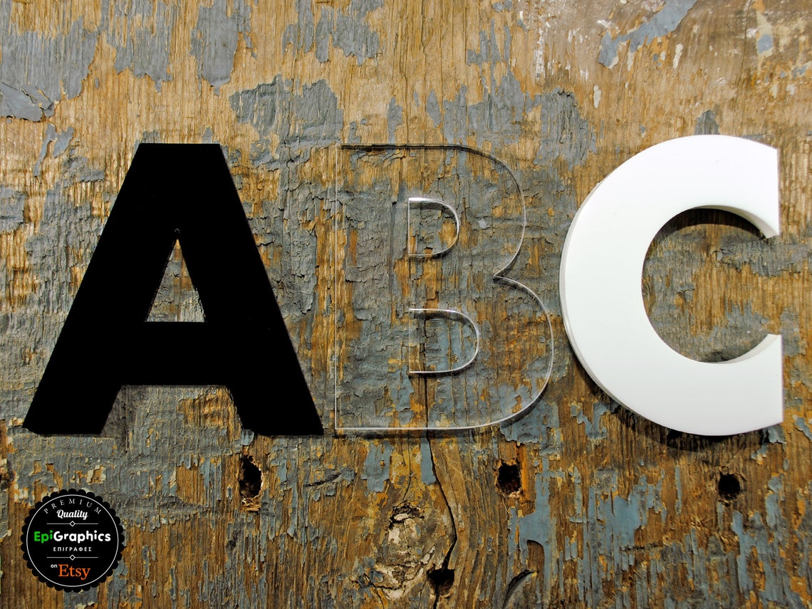 Acrylic Letters and Numbers 3mm / 5mm / 10mm - Etsy