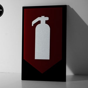 Fire Extinguisher Acrylic Safety Sign With Reflective Symbol. - Etsy