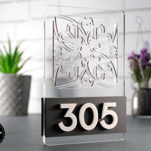 Room Number Sign Made of Acrylic for Hotel Signage, Apartment Door Sign ...