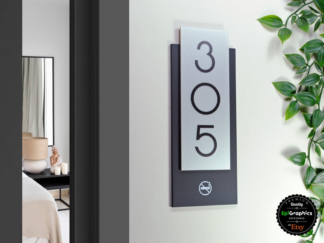 Room Number Sign for Hotel Signage Made of Acrylic, Apartment Door Sign ...