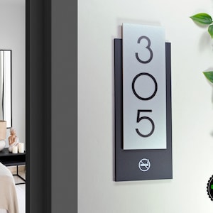 Room Number Sign for Hotel Signage Made of Acrylic, Apartment Door Sign ...