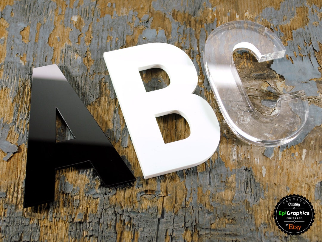 Acrylic Letters and Numbers 3mm / 5mm / 10mm - Etsy
