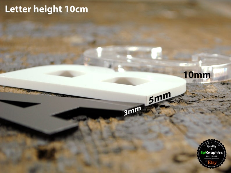 Acrylic Letters and Numbers 3mm / 5mm / 10mm - Etsy