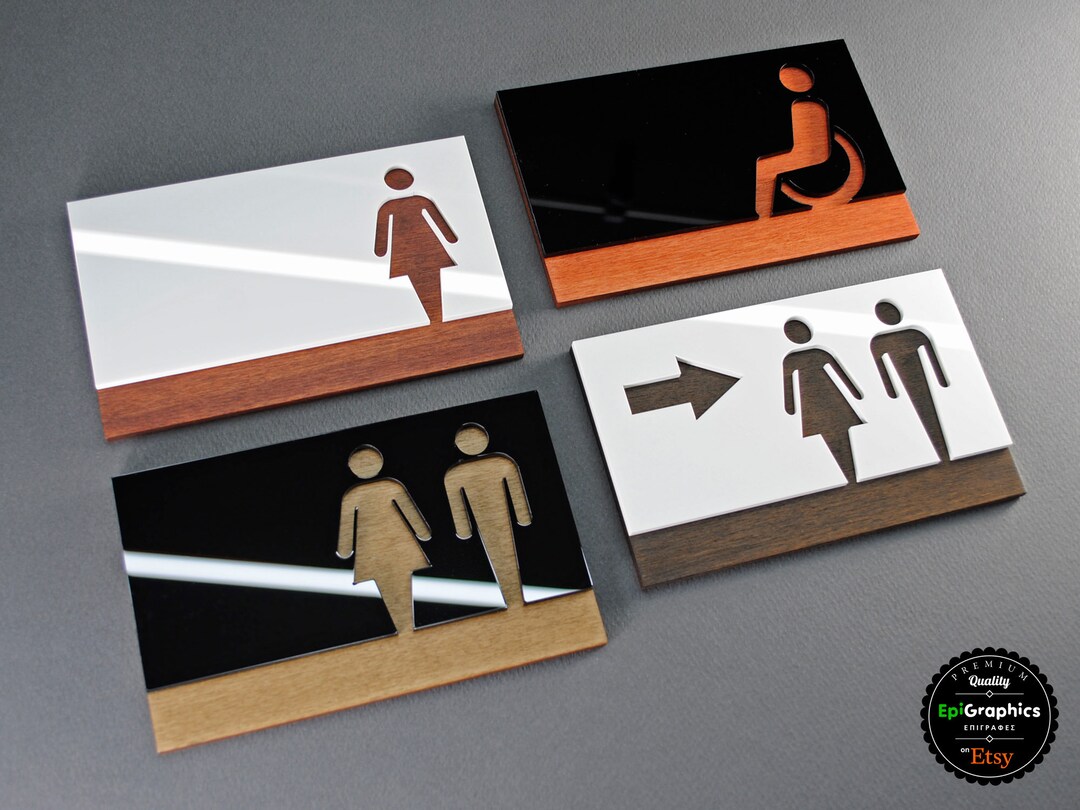 Wooden WC Sign for Hotel, Restaurants and Office Signage - Etsy