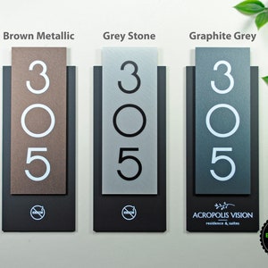 Room Number Sign for Hotel Signage Made of Acrylic, Apartment Door Sign ...