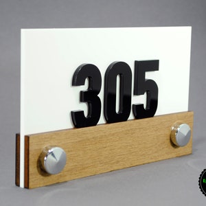 Acrylic & Wooden Sign for Hotel Signage, Room Number Sign, Apartment ...