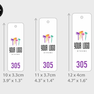 Personalized Acrylic Key Tag for Hotels, Keychain With Your Logo and ...