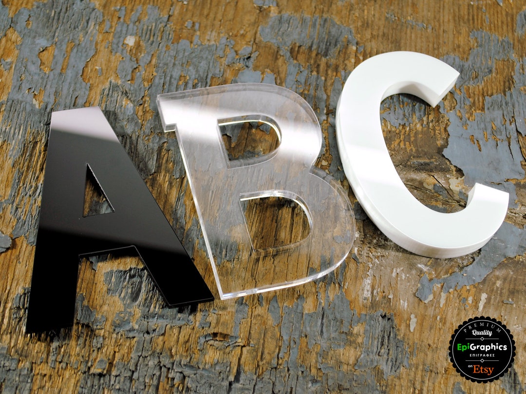 Acrylic Letters and Numbers 3mm / 5mm / 10mm - Etsy