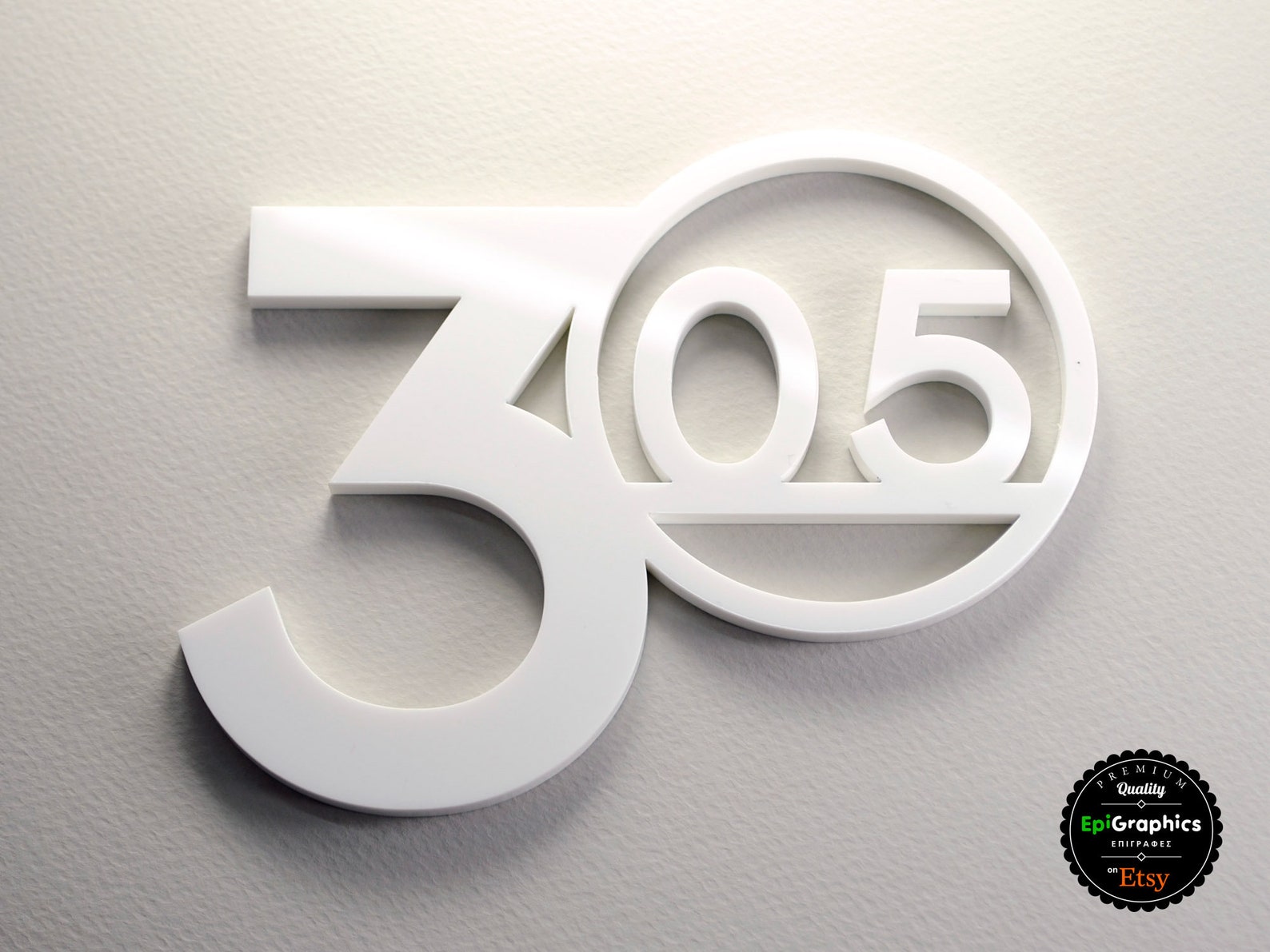 Acrylic Room number sign in round shape for hotel signage | Etsy