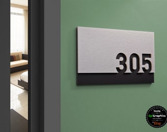 Custom Door Number Signs Modern Personalized Door Numbers - Etsy