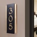 Custom Cutout Hotel Room Number Sign - Modern Wood & Black Acrylic Door ...