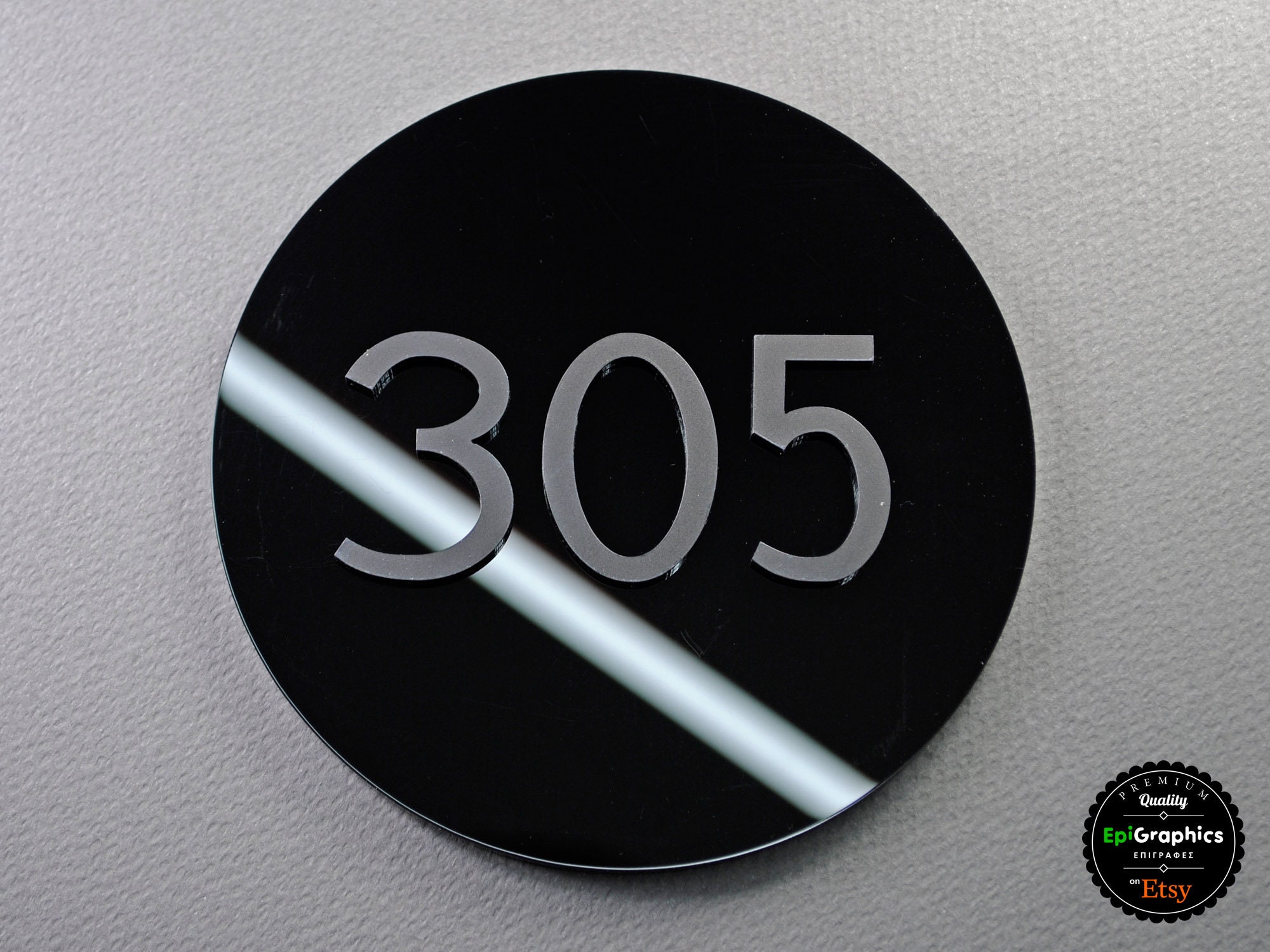 Acrylic Sign in Round Shape for Hotel Signage Room Number | Etsy