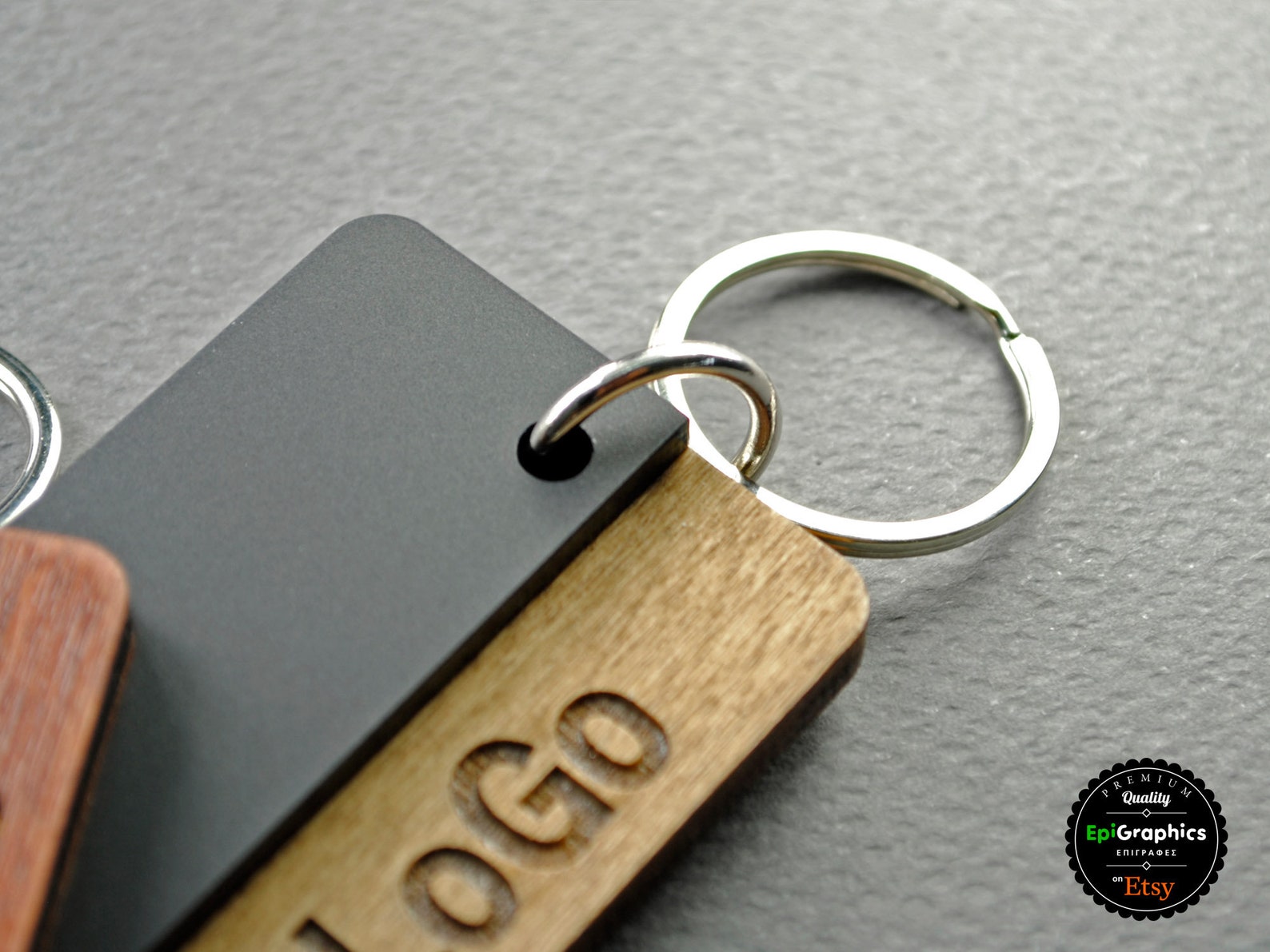 Personalized Modern Keychain for Hotels, Key Tag With Your Logo and ...