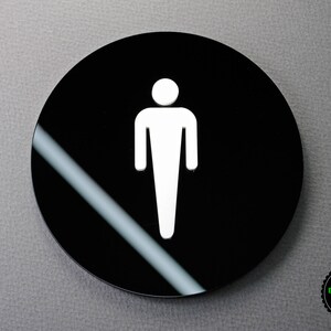 Round Shape Acrylic WC Sign for Hotel, Restaurant and Office Signage - Etsy