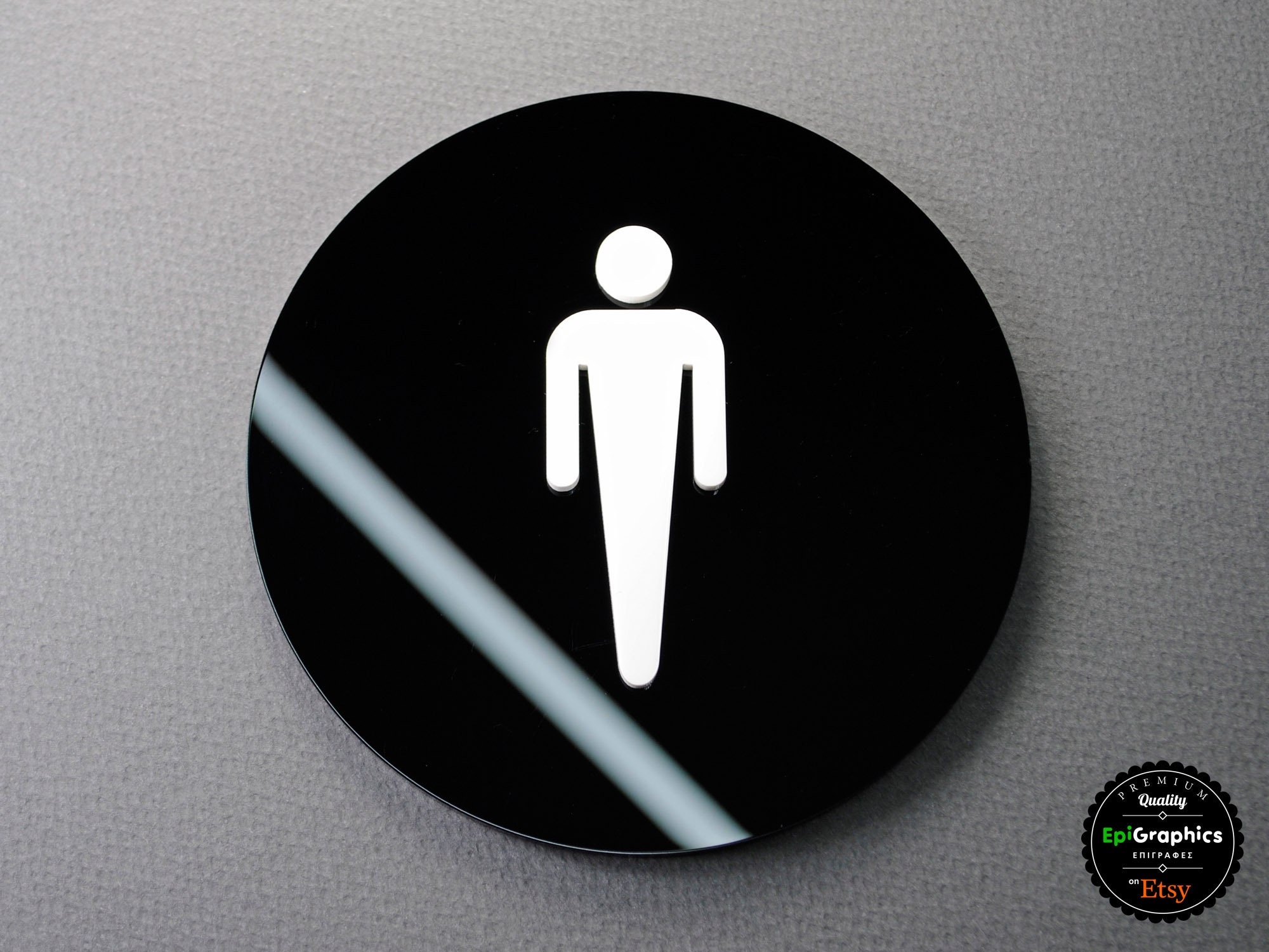 Round Shape Acrylic WC Sign for Hotel Restaurant and Office - Etsy