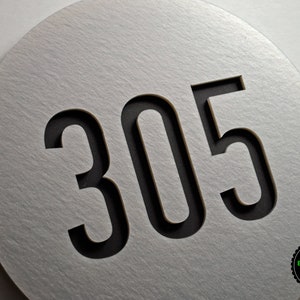 Round Shape Sign for Hotel Signage / Room Number Sign / Apartment Door ...