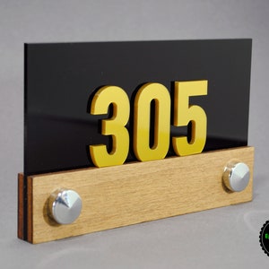 Acrylic & Wooden Sign for Hotel Signage, Room Number Sign, Apartment ...
