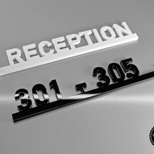 Black Acrylic Room Number Sign: Modern Hotel Door Sign - Etsy