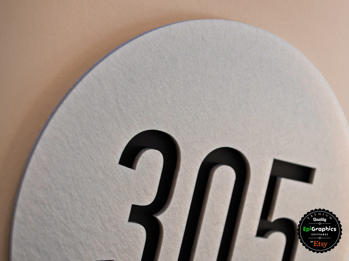 Round Shape Sign for Hotel Signage / Room Number Sign / - Etsy