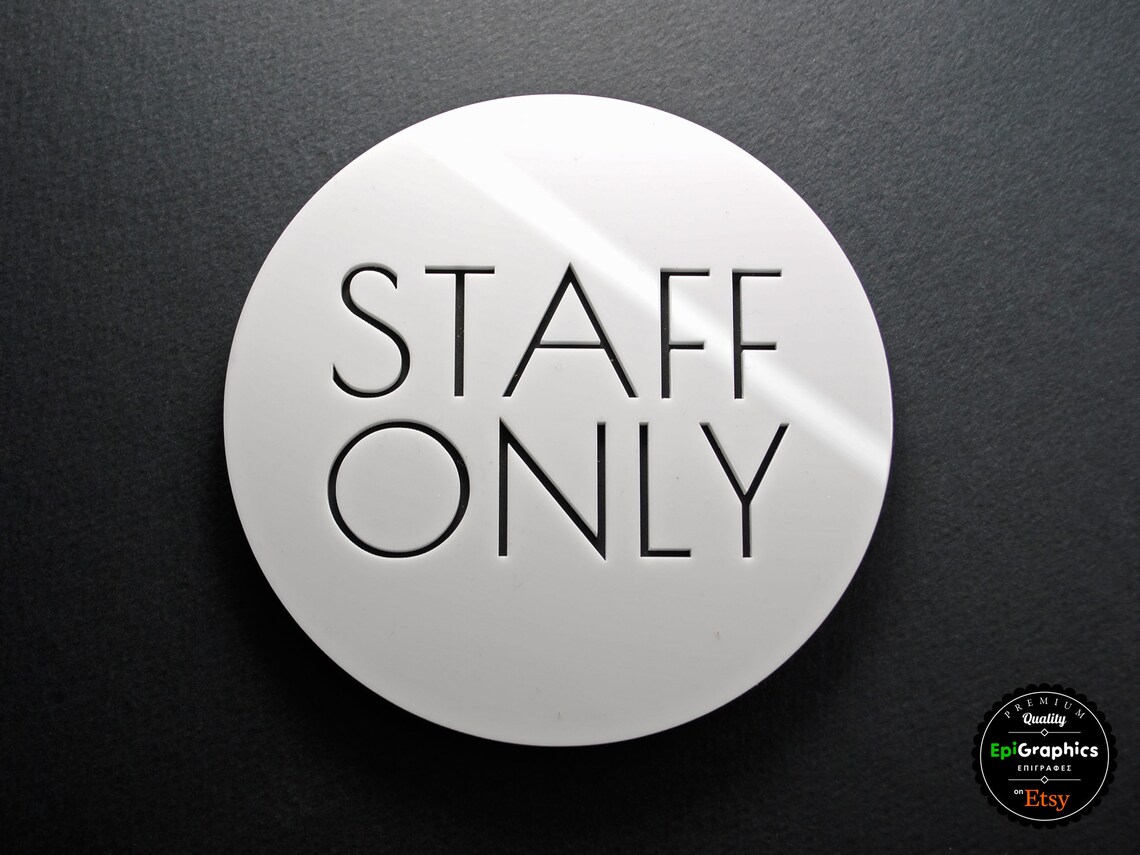 Round Shape Acrylic WC Sign for Hotel Restaurant and Office - Etsy