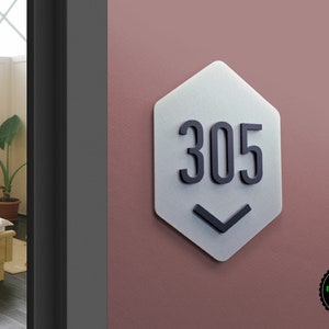 Room Number Sign for Hotel Signage Made of Acrylic, Apartment Door Sign ...