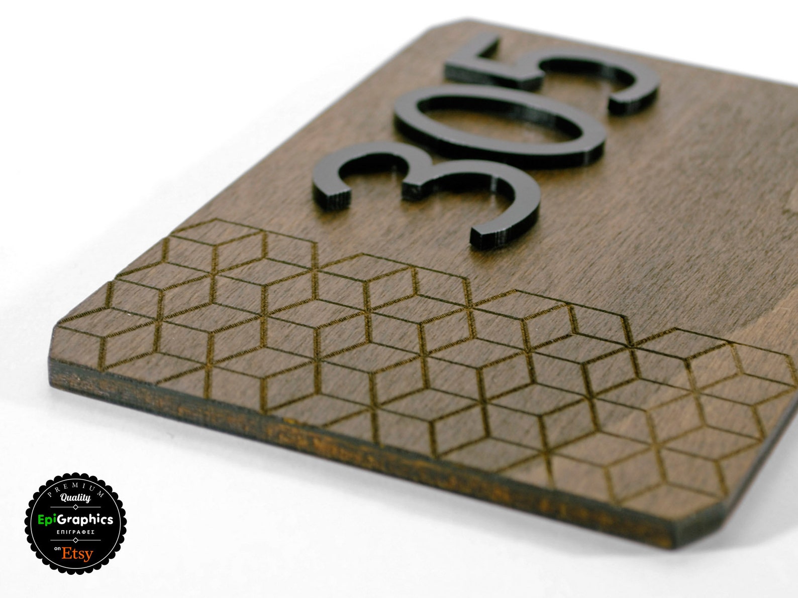 Wooden sign with acrylic numbers for Hotel signage / Room | Etsy