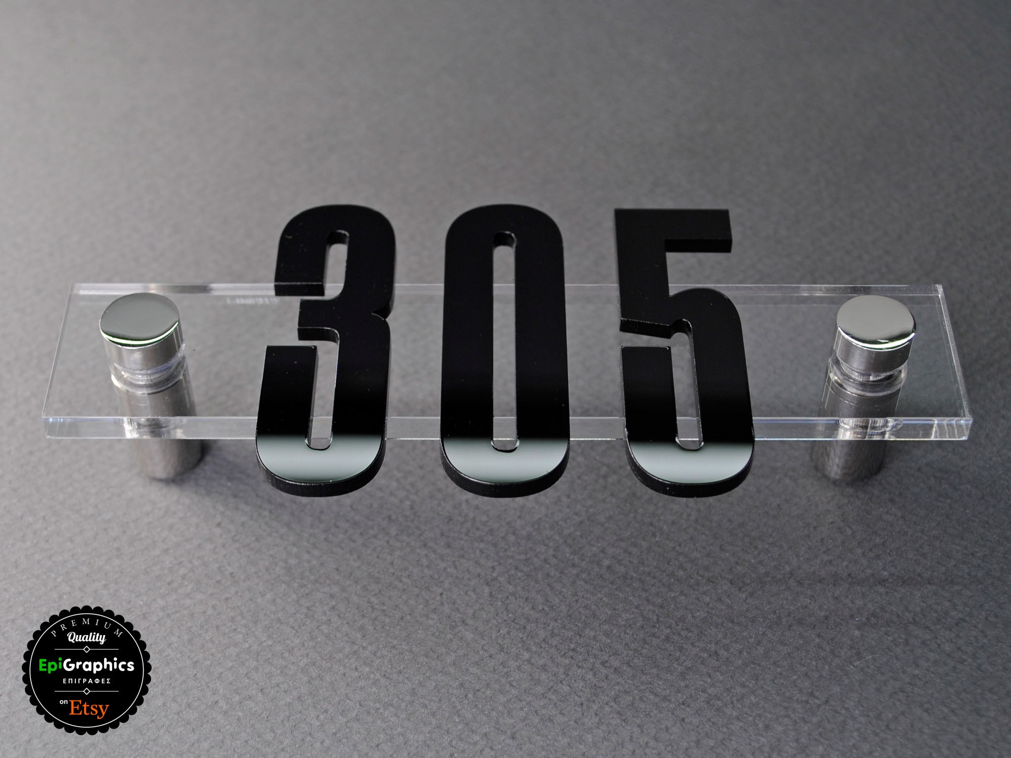 Acrylic Sign With Wall Spacers for Hotel Signage Room Number - Etsy