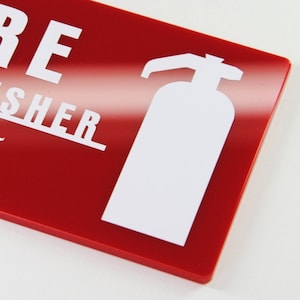Fire Extinguisher Acrylic Sign, Acrylic Fire Sign, Safety Sign. - Etsy