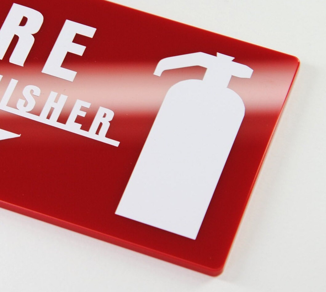 Fire Extinguisher Acrylic Sign Acrylic Fire Sign Safety | Etsy
