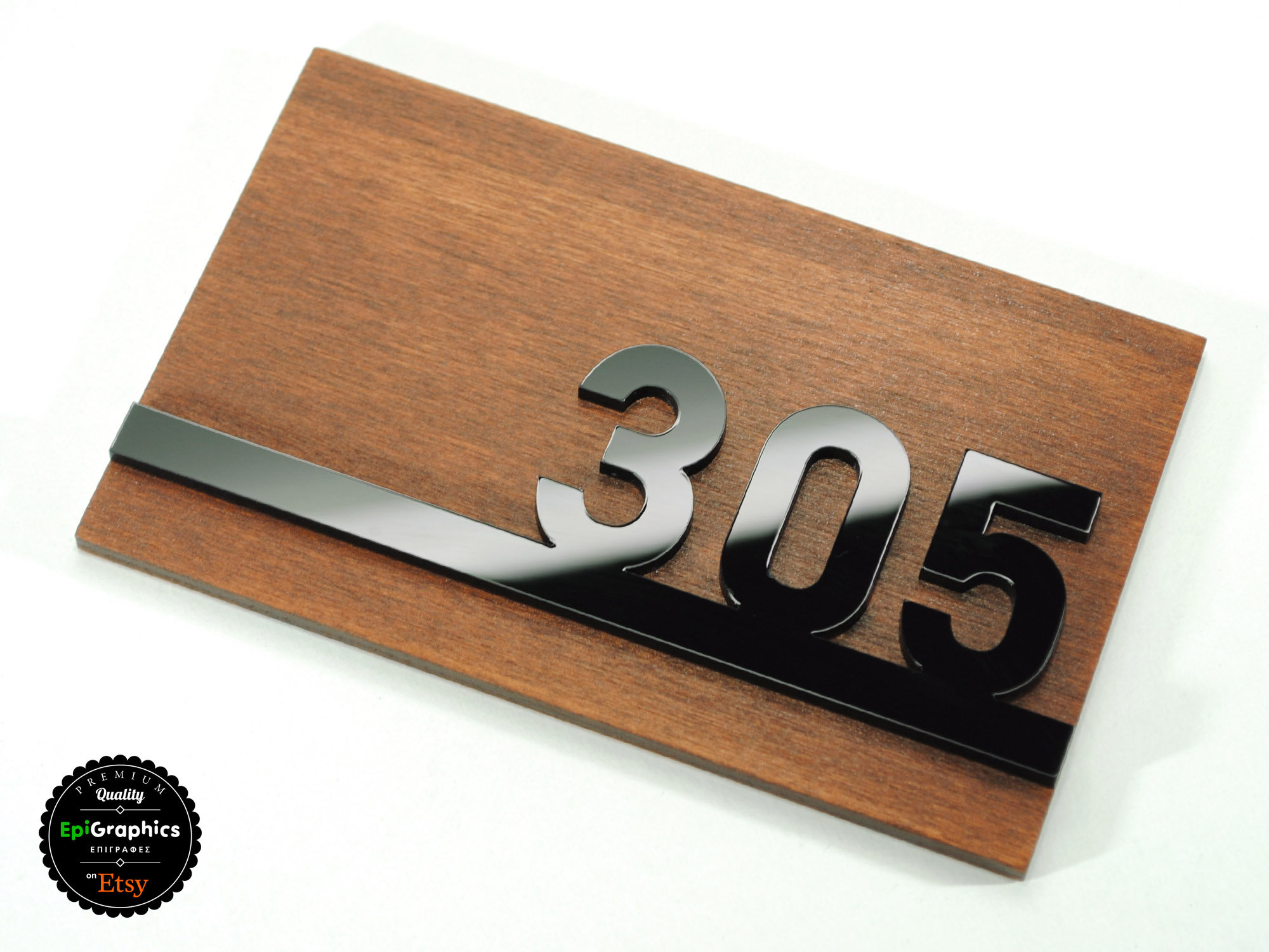 Wooden sign with acrylic Numbers for Hotel signage / Room | Etsy