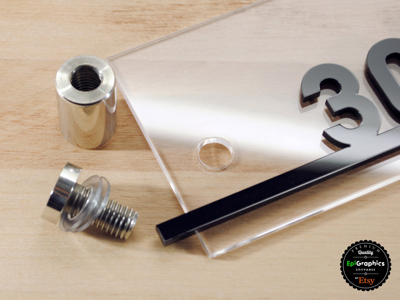 Modern Acrylic Room Number Sign: Hotel, Apartment Door Signage - Etsy