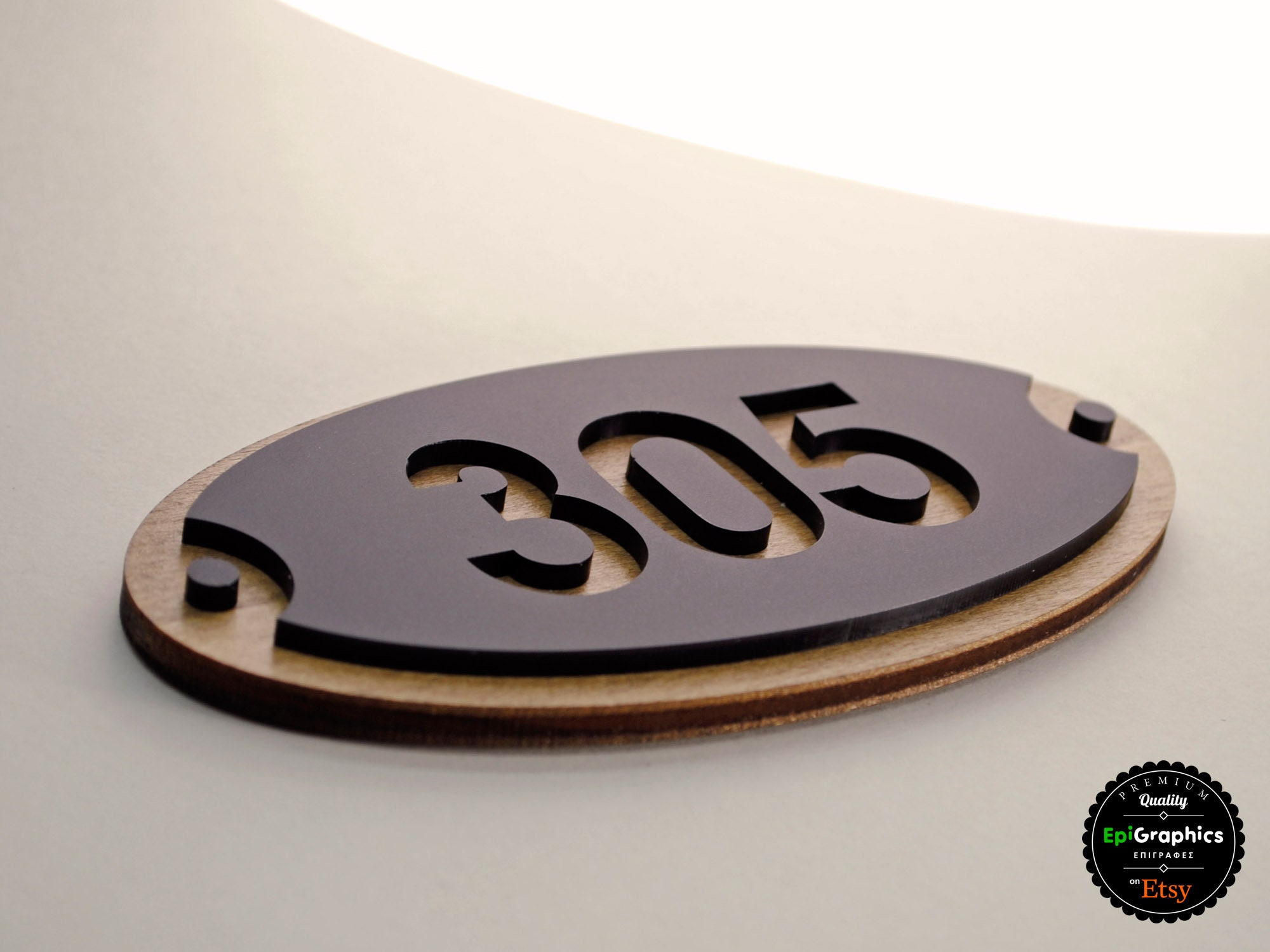 Oval Shape Sign for Hotel Signage / Room Number Sign / - Etsy