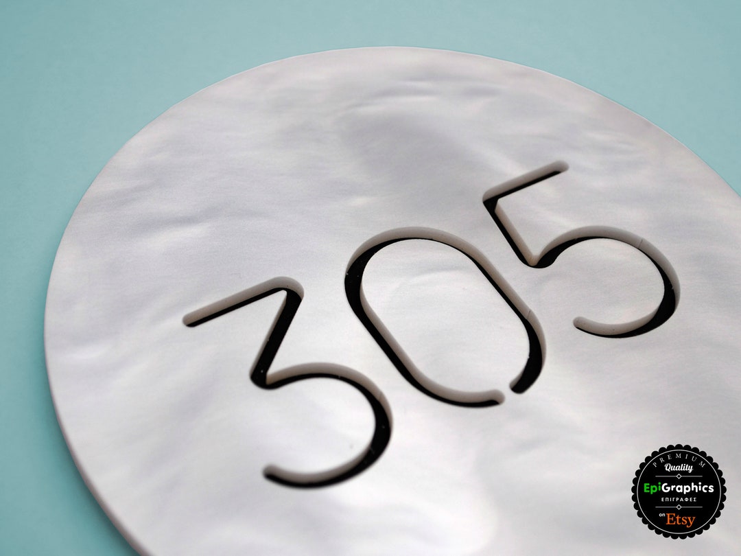 Round Shape Sign for Hotel Signage / Room Number Sign / Apartment Door ...
