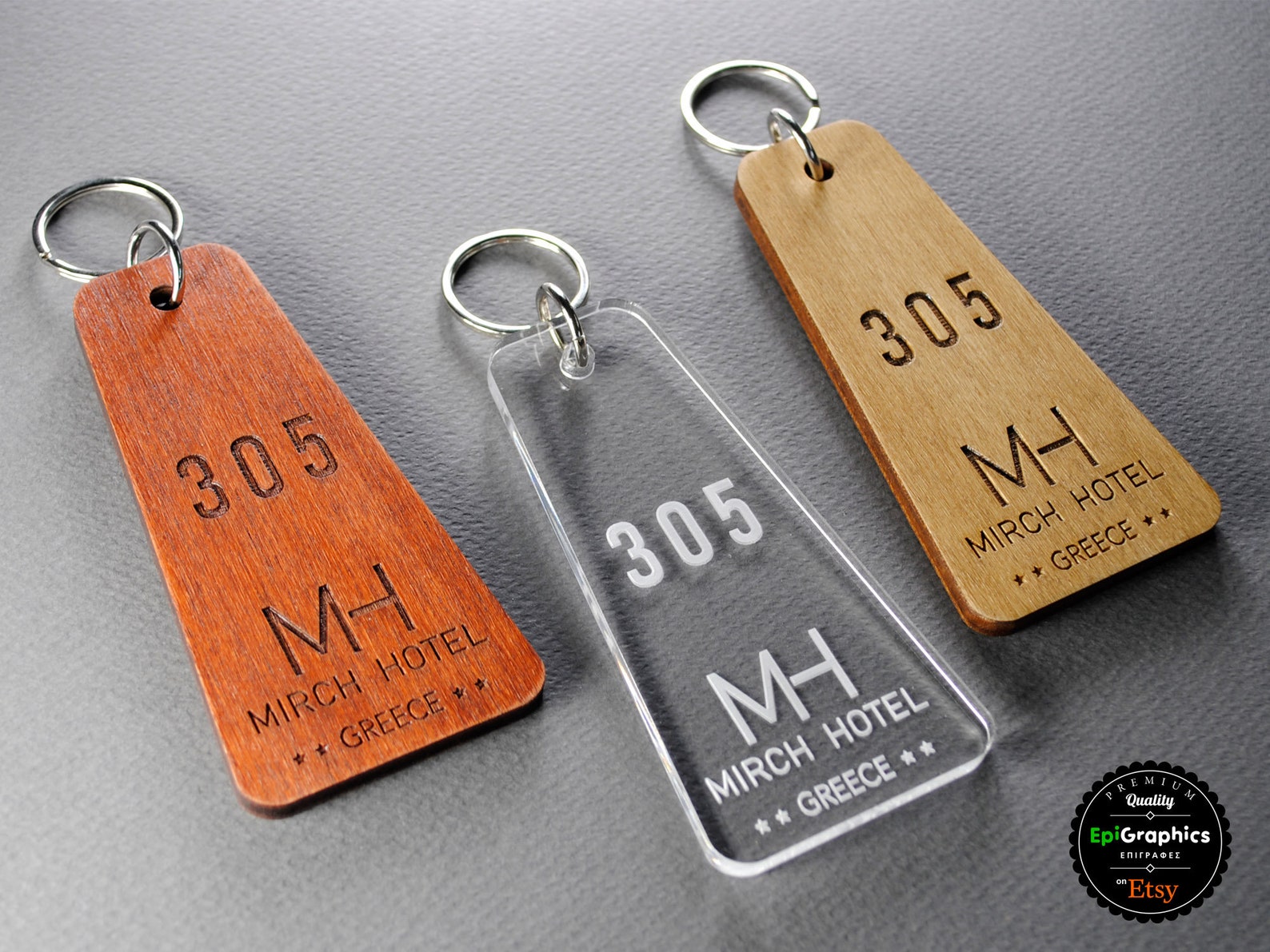 Personalized Key Tag for Hotels, Keychain With Your Logo and Room ...