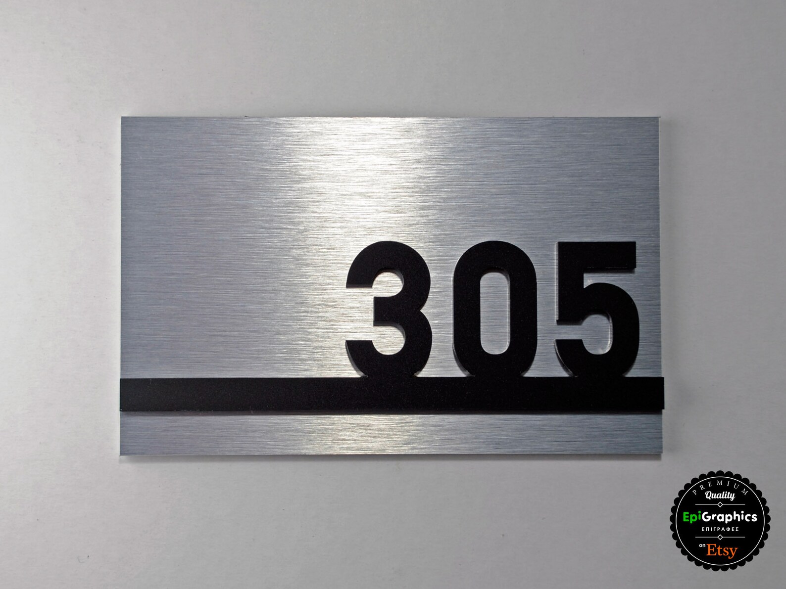 Brushed Aluminum Sign With Acrylic Numbers for Hotel Signage / | Etsy