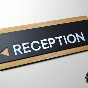 Custom Cutout Hotel Room Number Sign - Modern Wood & Black Acrylic Door ...