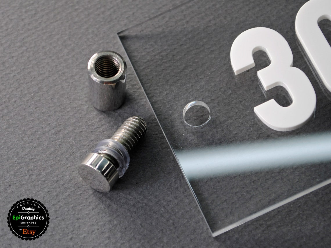 Acrylic Sign With Wall Spacers for Hotel Signage Room Number - Etsy