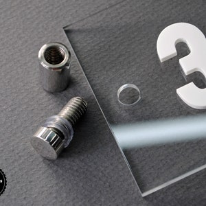 Acrylic Sign With Wall Spacers for Hotel Signage, Room Number Sign ...