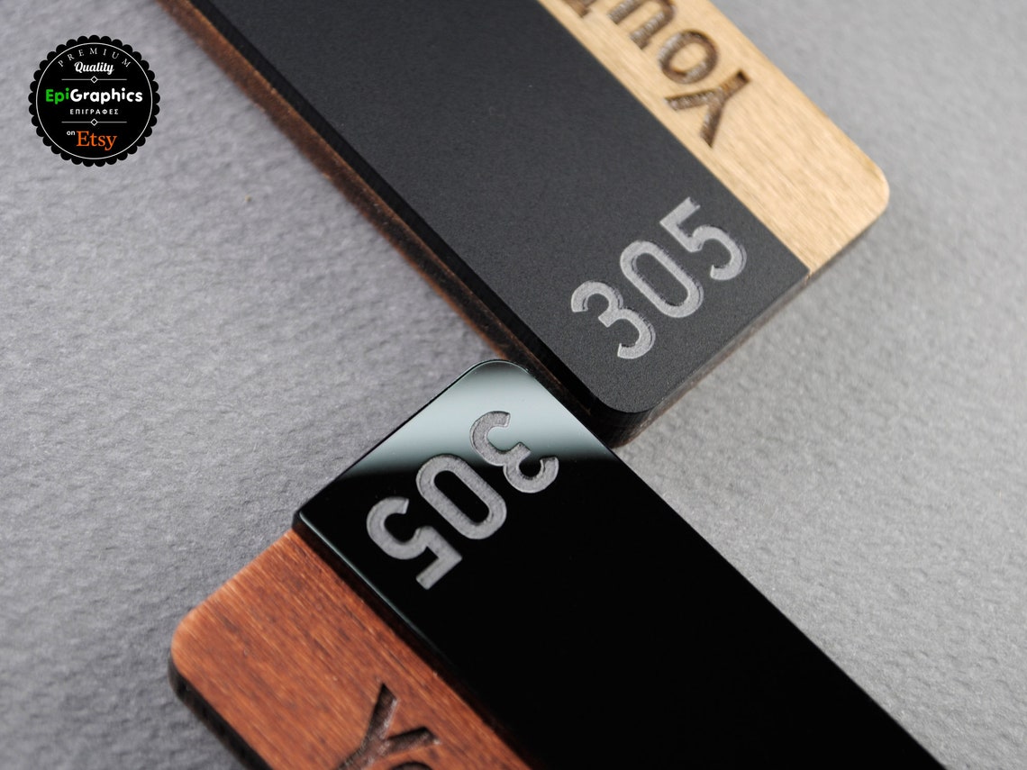 Personalized Modern Keychain for Hotels, Key Tag With Your Logo and ...