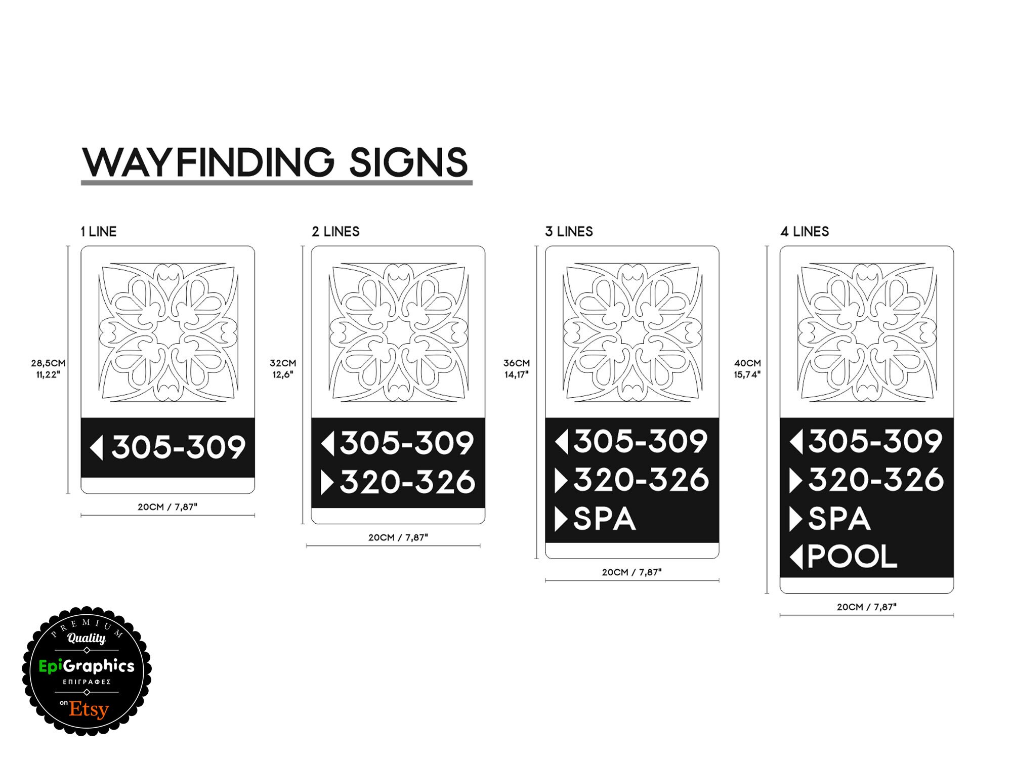 Room Number Sign Made of Acrylic for Hotel Signage Apartment - Etsy