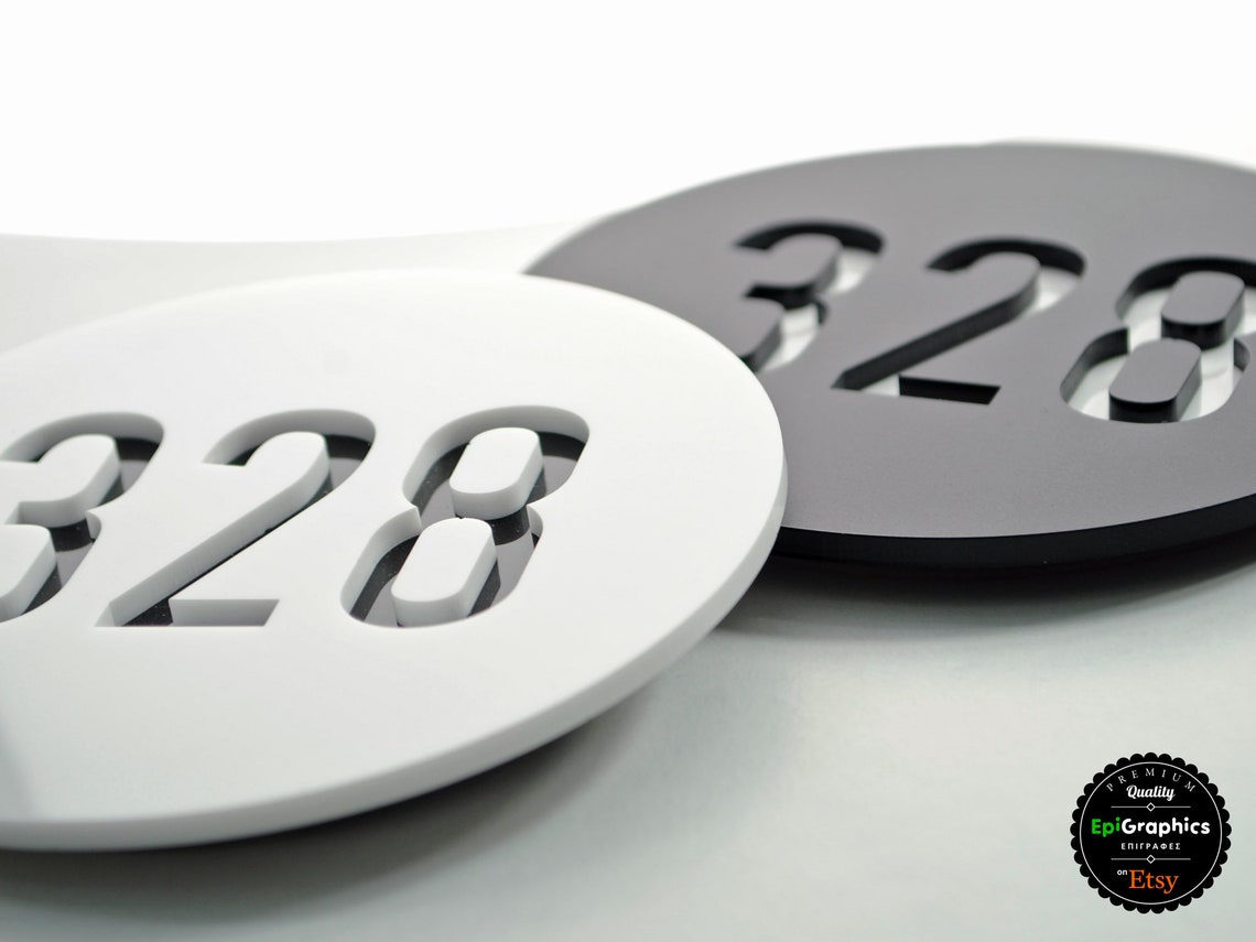 Round Shape Sign for Hotel Signage / Room Number Sign / - Etsy