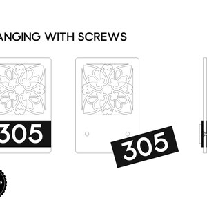 Room Number Sign Made of Acrylic for Hotel Signage, Apartment Door Sign ...